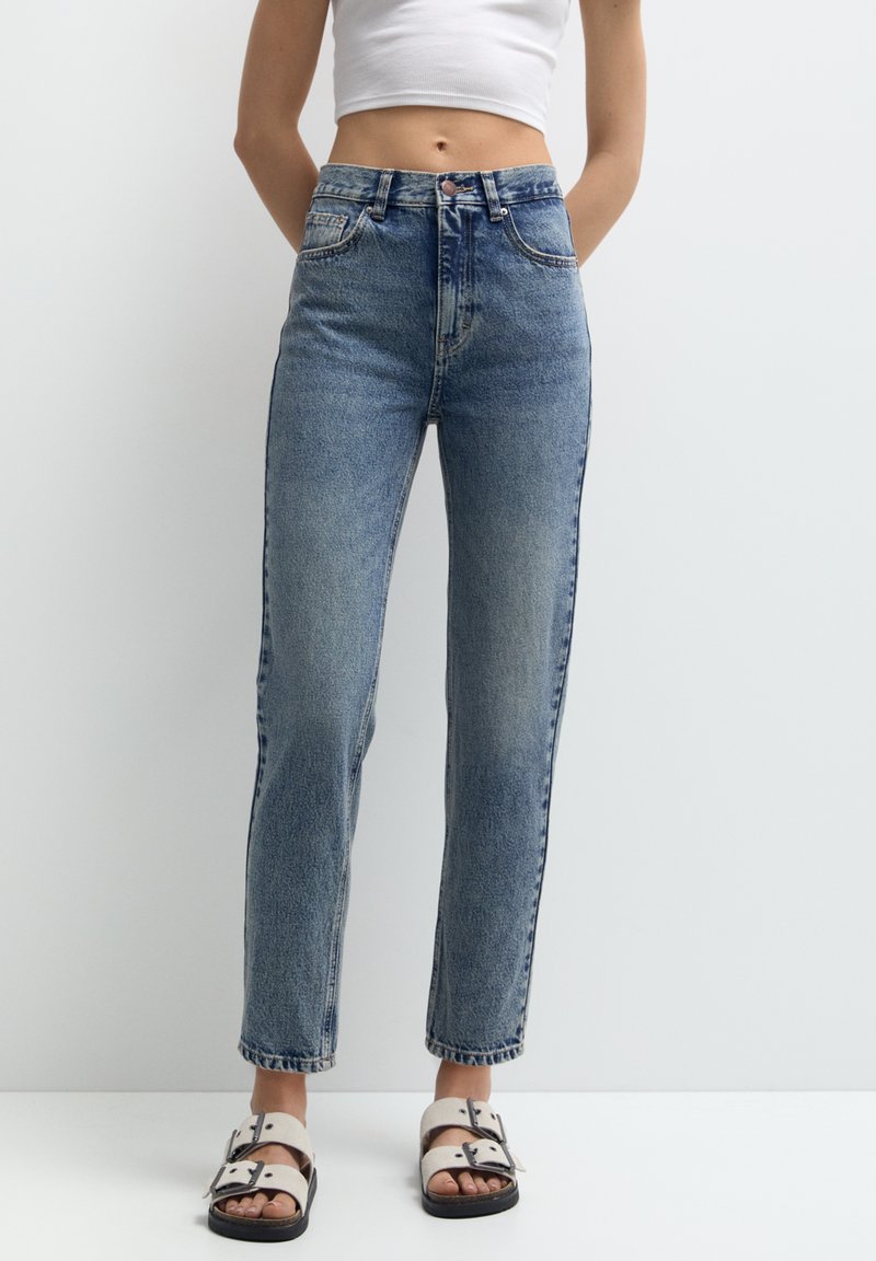 PULL&BEAR MOM - Traperice ravnih nogavica - blue/plavo - Zalando.hr