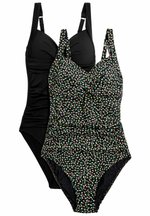 Marks & Spencer 2PK TUMMY CONTROL - Swimsuit - black mix/black - Zalando