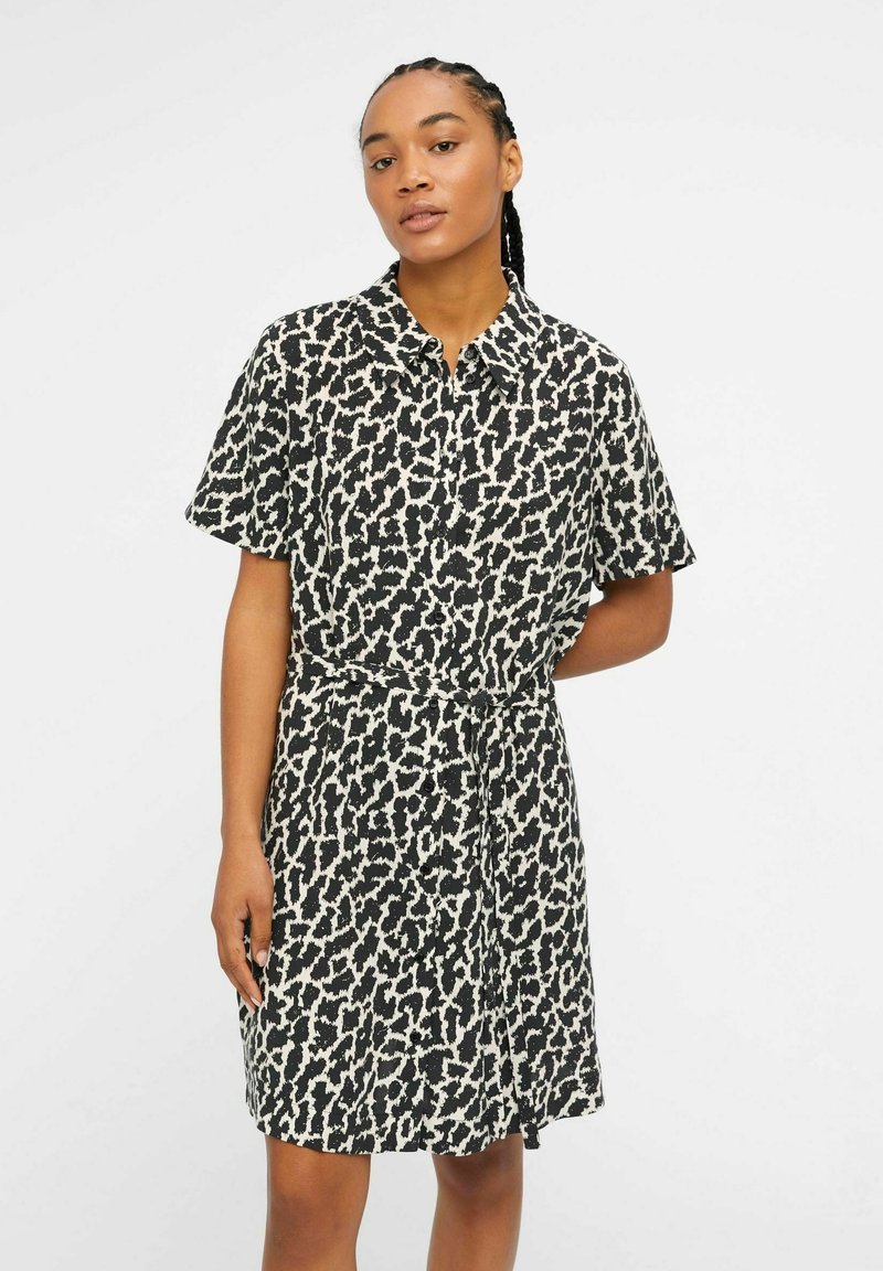 Object PRINT - Shirt dress - black - Zalando