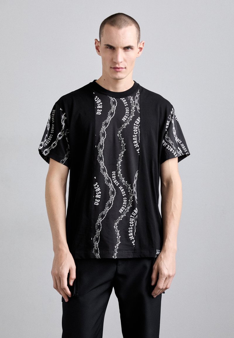 Versace Jeans Couture CHAIN - Print T-shirt - black - Zalando.ie