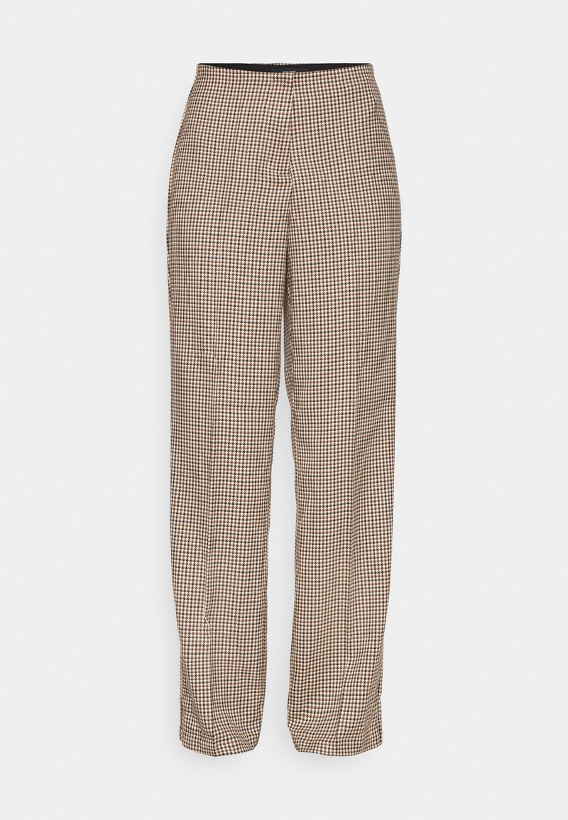 Vero Moda VMRILLA STRAIGHT CHECK PANTS - Broek - beige - Zalando.be
