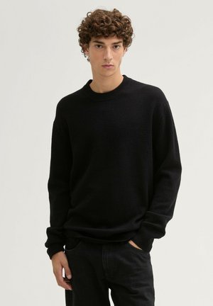 TOM TAILOR DENIM Strickpullover - black/schwarz - Zalando.ch
