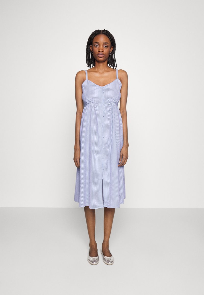 JDY JDYBERG DRESS - Jurk - provence stripes:cloud dancer/blauw - Zalando.be