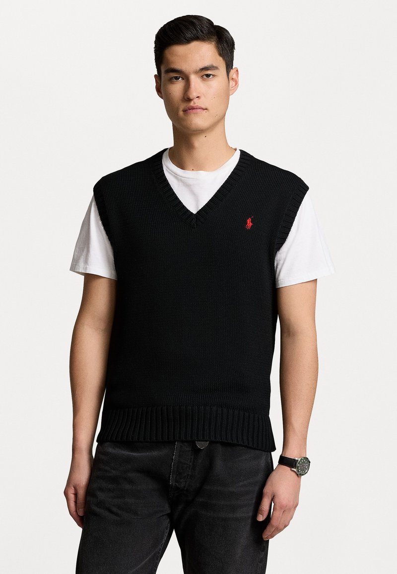 Polo Ralph Lauren SLEEVELESS VEST - Strickpullover - black/schwarz ...