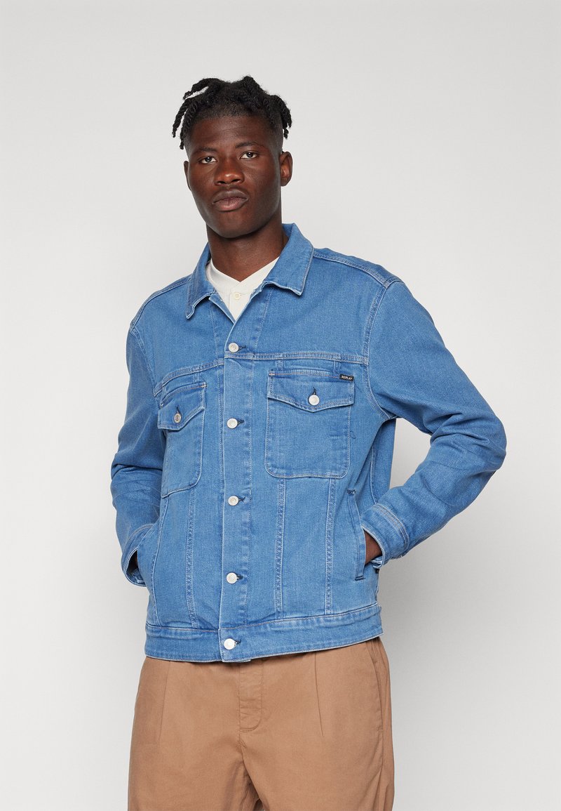 Replay JACKET - Denim jacket - medium blue/blue denim - Zalando