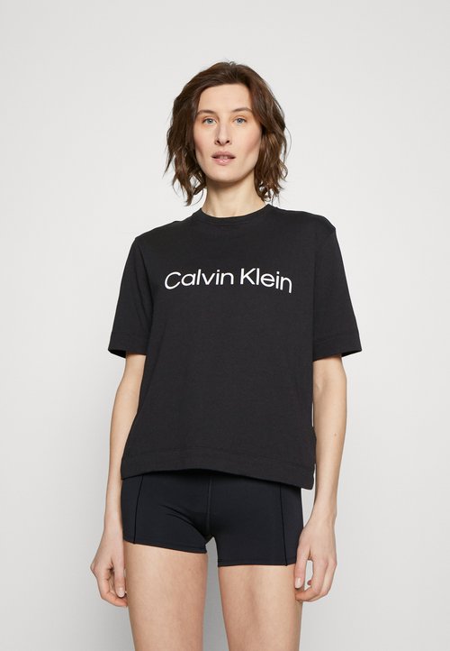 Calvin Klein Performance CROPPED GYM - Sport T-shirt - black beauty ...