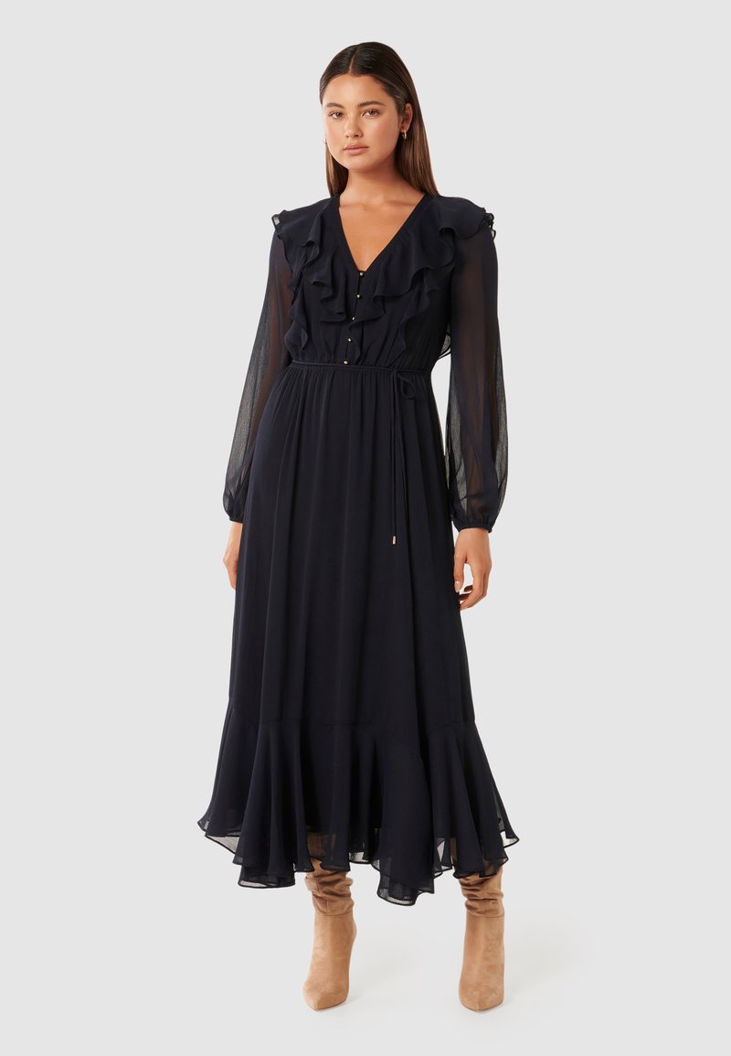 Forever New LANA RUFFLE NECK - Cocktailkleid/festliches Kleid - navy ...