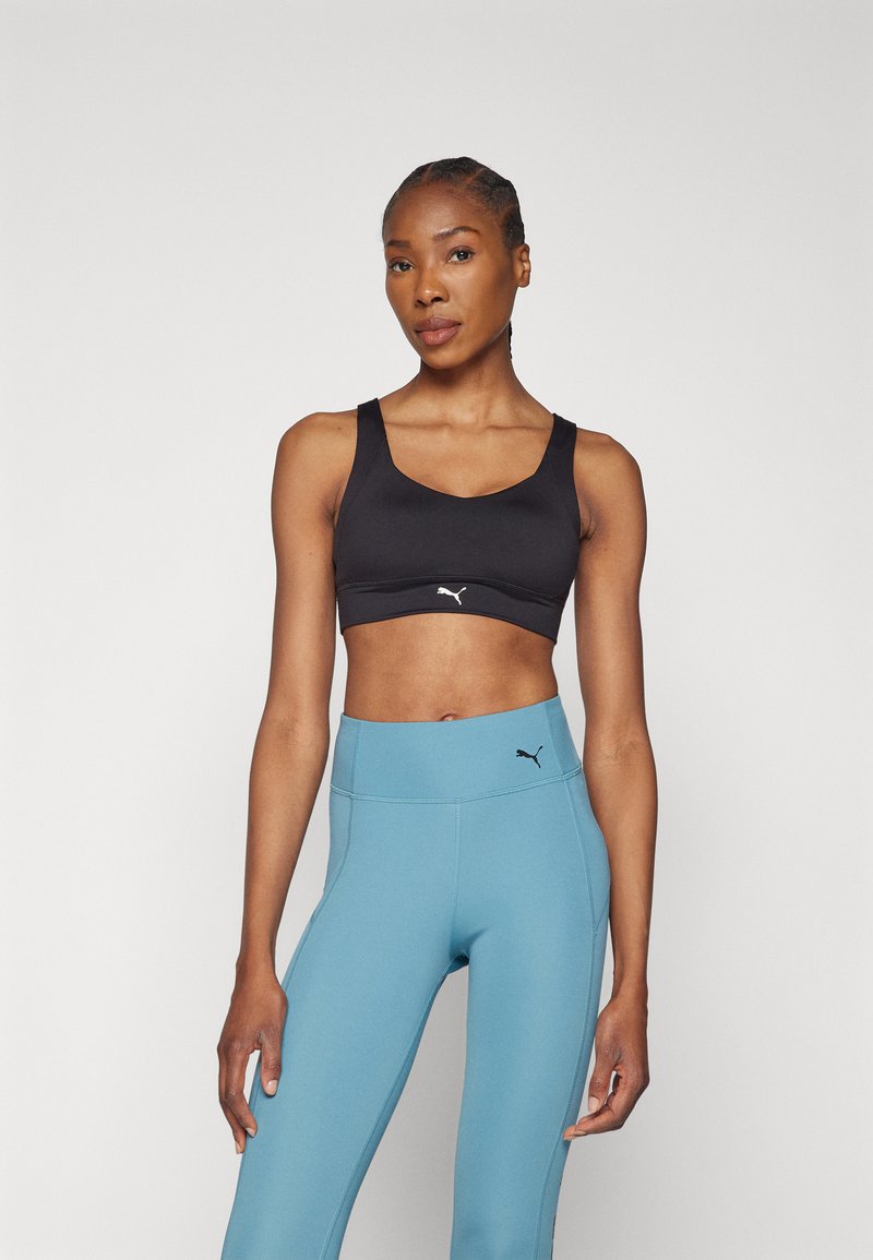 Puma SCULPTING BRA - Sport-BH mit starker Stützkraft - black/schwarz ...