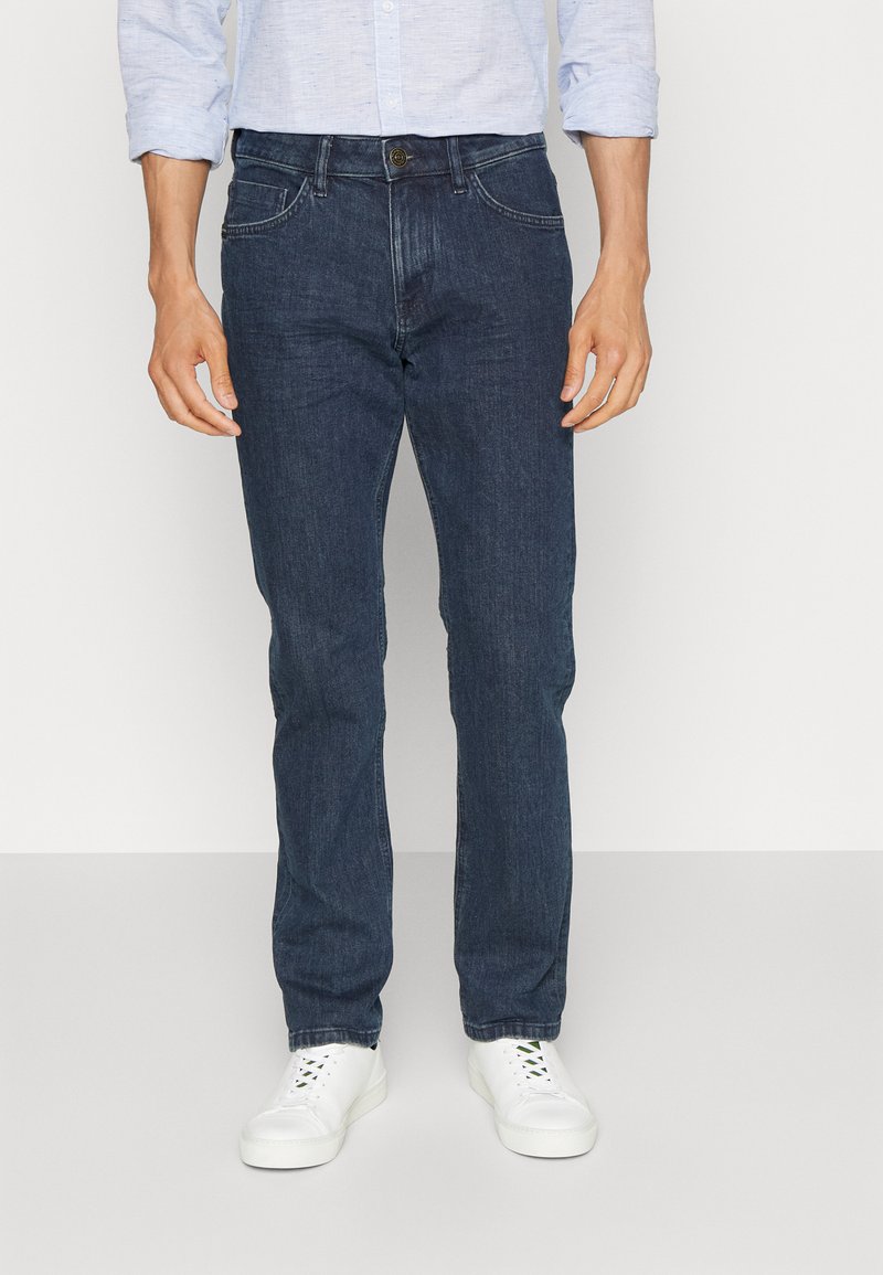 TOM TAILOR MARVIN - Straight leg jeans - blue rinse denim/dark blue ...