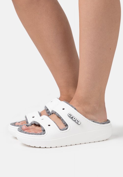 Crocs SPLASH STRAPPY SANDAL - Badslippers - black/zwart-metallic ...