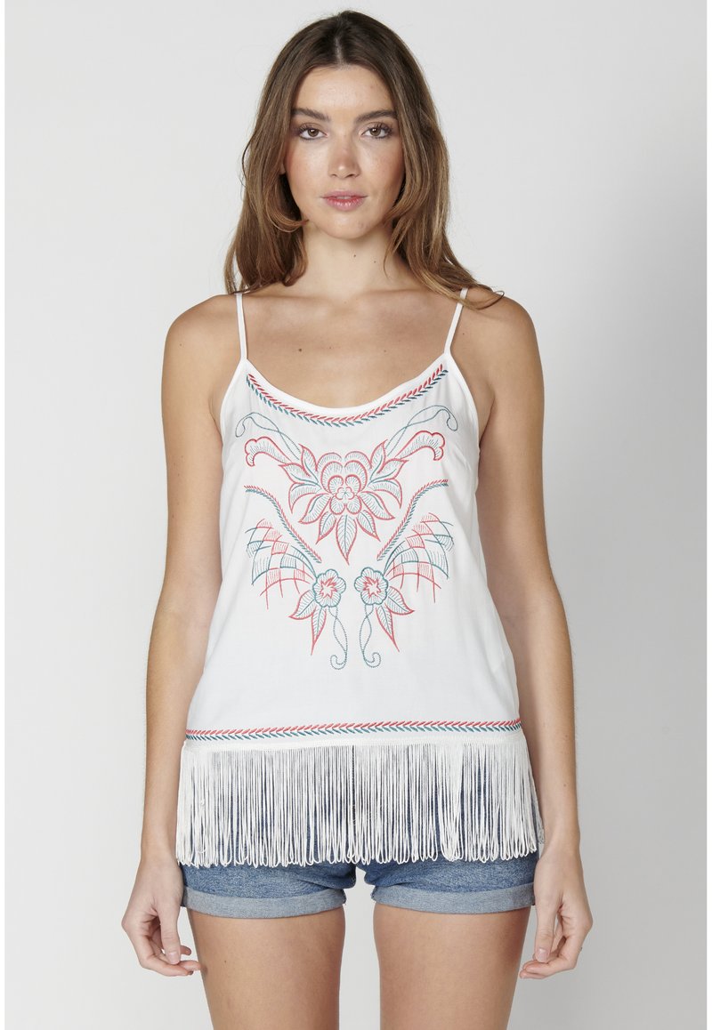 Koroshi HIGH SUMMER - Bluse - blanco white/weiß - Zalando.at