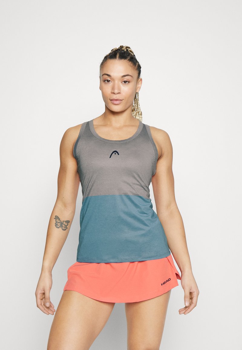 Head PADEL TECH WOMEN - Toppi - grey/ electric blue/harmaa - Zalando.fi