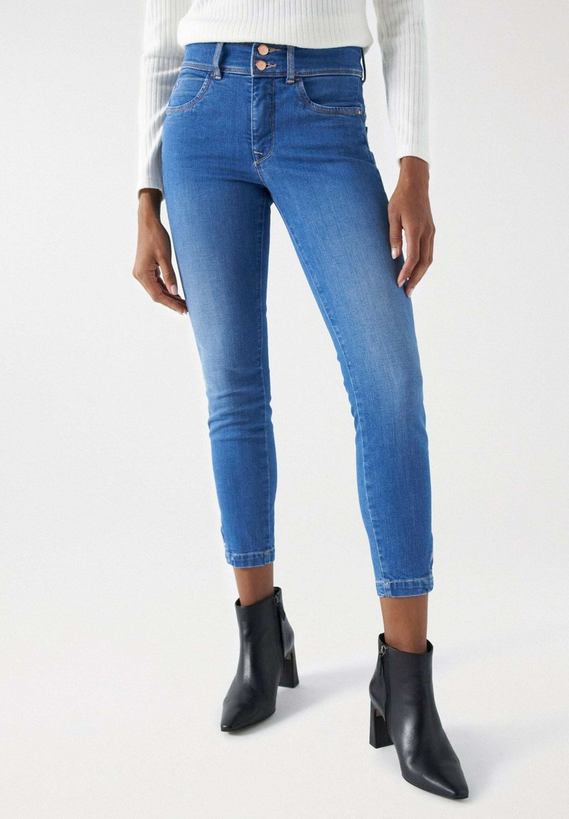 Salsa Jeans SECRET PUSH IN CROPPED - Jeans Skinny Fit - blau/blå ...