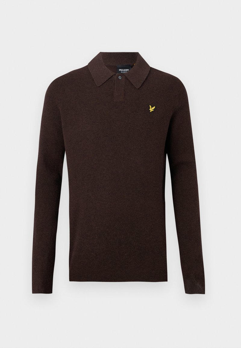 Lyle & Scott RUGBY JUMPER - Jersey de punto - bottle brown marl/marrón ...