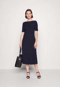 Lauren Ralph Lauren MUNZIE ELBOW SLEEVE DAY DRESS - Jerseyjurk - lighthouse navy/donkerblauw ...