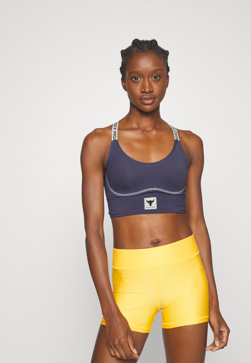 Under Armour ROCK MID BRA - Medium support sports bra - tempered steel ...