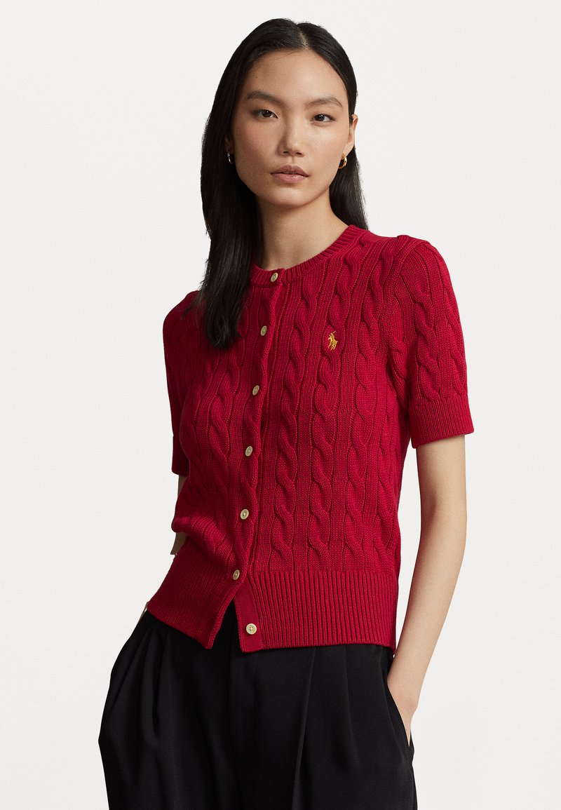 Polo Ralph Lauren LONG SLEEVE CARDIGAN - Cardigan - red/rød - Zalando.dk