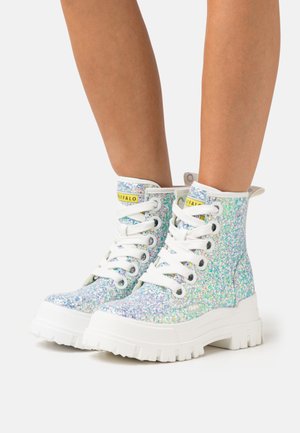 Buffalo ASPHA LACE UP HI - Stivaletti con plateau - blue/black/blu ...