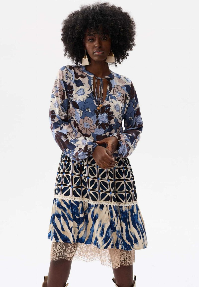 blue shadow KARO - Day dress - blue/mottled blue - Zalando