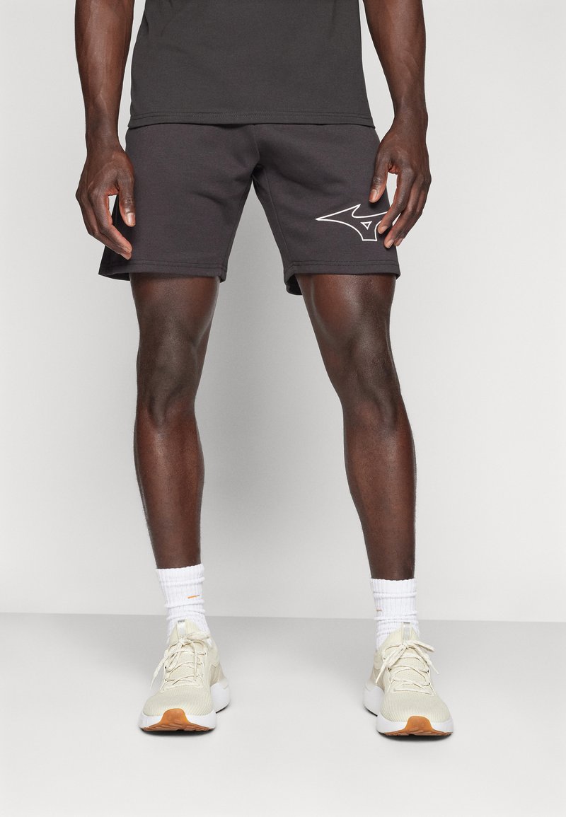 Mizuno ATHLETICS HALF PANT - Sports shorts - black - Zalando