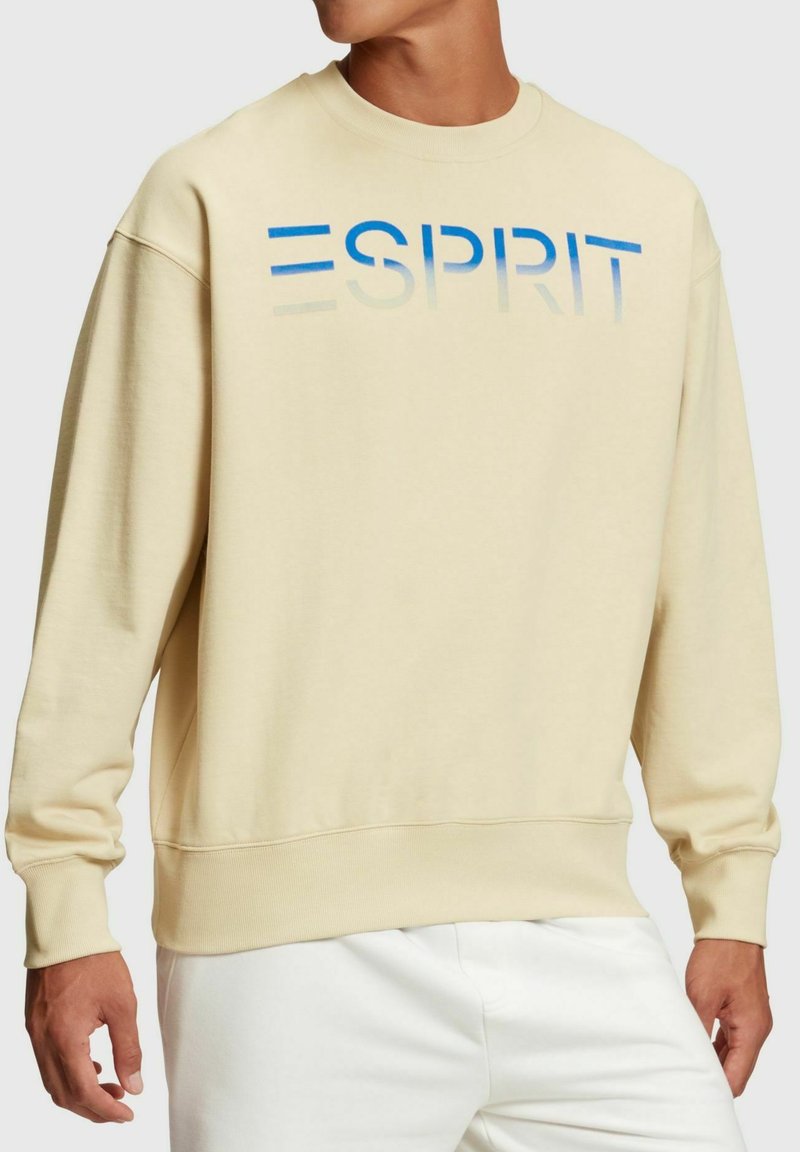 Esprit MIT BEFLOCKTEM LOGO-AUFNÄHER - Sweatshirt - beige - Zalando.de