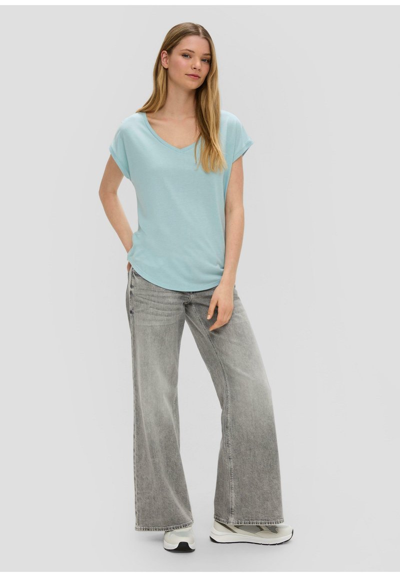 QS T-Shirt basic - helles türkis/blau - Zalando.de