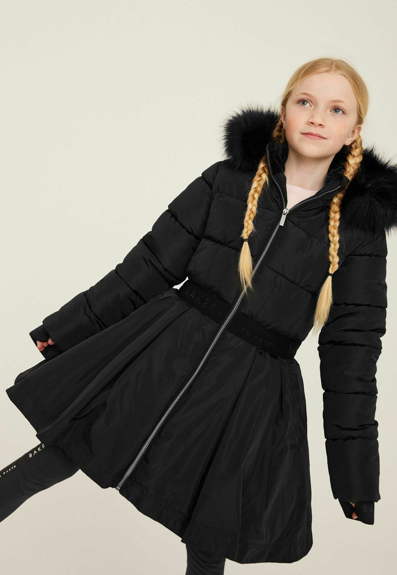 Baker By Ted Baker Baker By Ted Baker Black Skirted Coat Wintermantel Blackschwarz Zalandoch