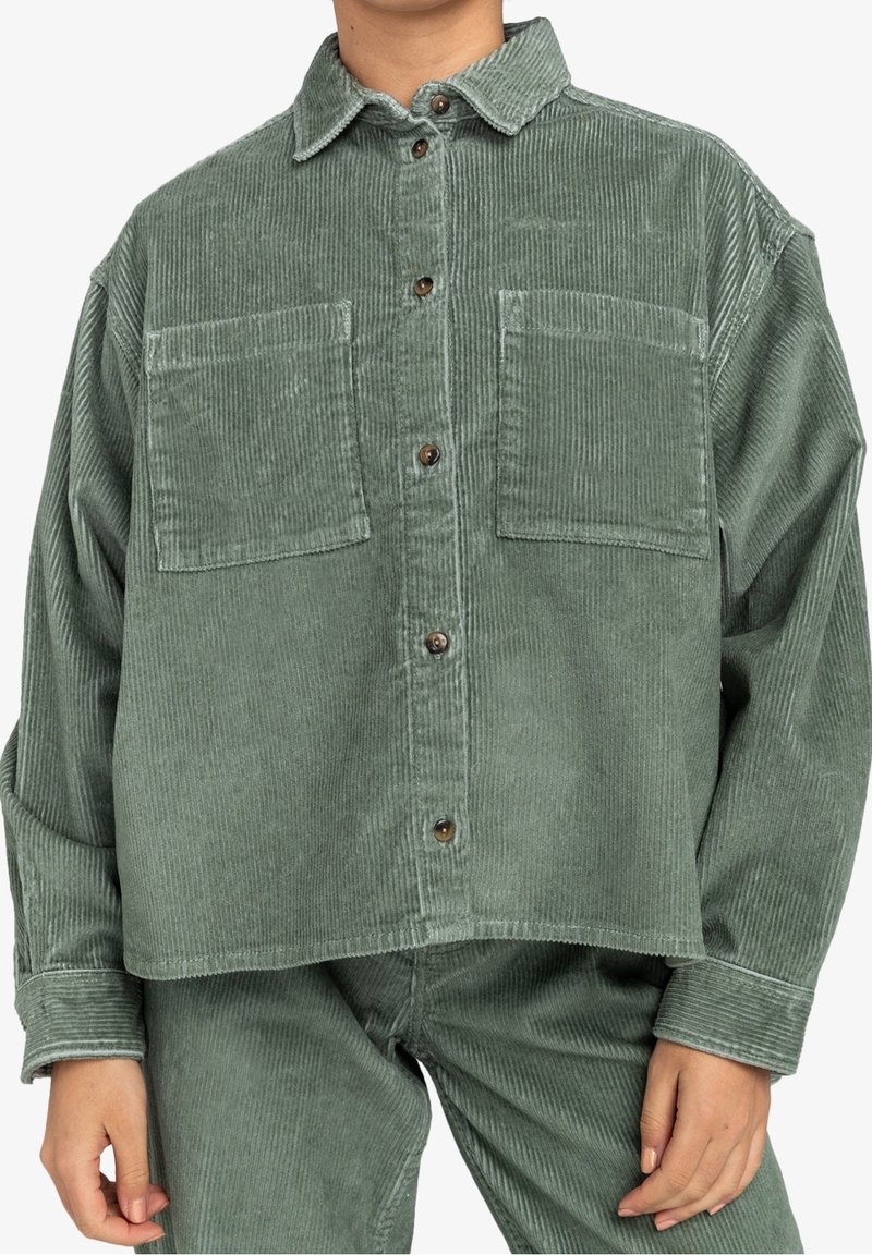 Element Button-down blouse - khaki - (Pre-owned) - Zalando