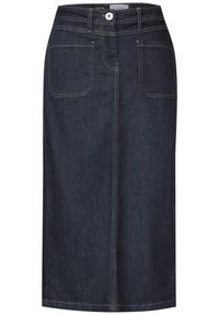 Cecil MIDI SROCK - A-Linien-Rock - blau/dunkelblau meliert - Zalando.de