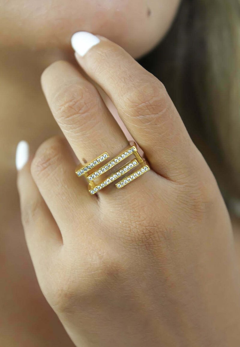 Be Sunset BRICK - Ring - white - Zalando.ie