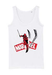 Marvel DEADPOOL WOLVERINE MARVEL SLASH - TANK - Linne - white/vit ...