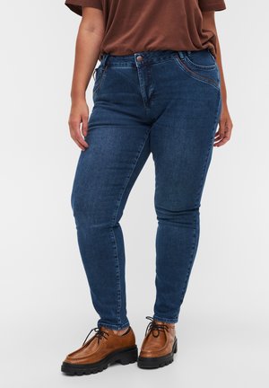 Triangle USED LOOK - Jeans Skinny Fit - dunkelgrau/raw denim - Zalando.ch