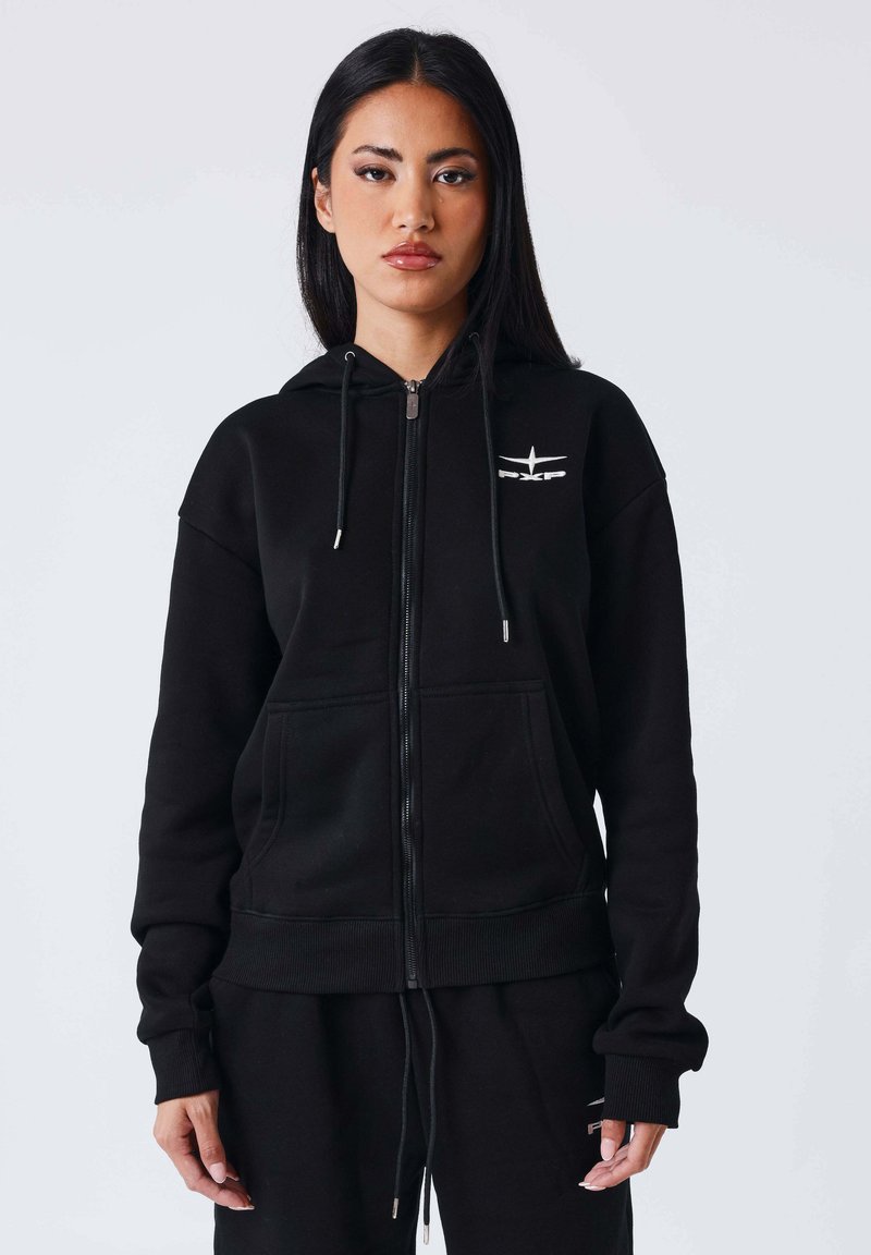 Project X Paris SLOWLY - Sweat zippé - noir crème camel/noir - ZALANDO.FR