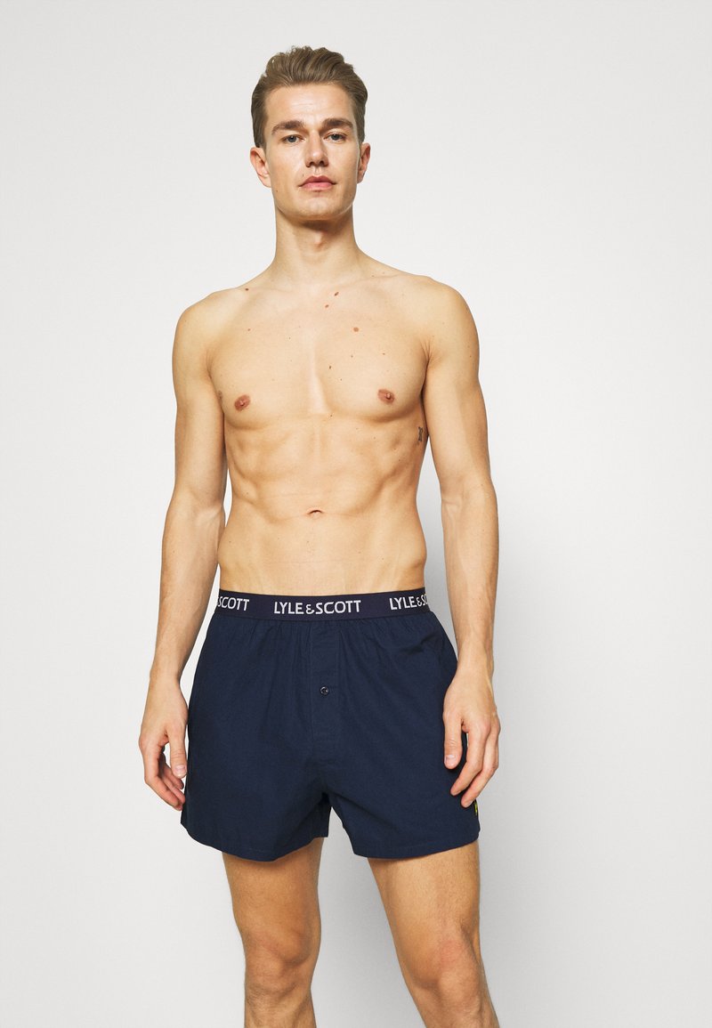 Lyle & Scott RODNEY 5 PACK - Boxer shorts - peacoat/chambray blue/china ...