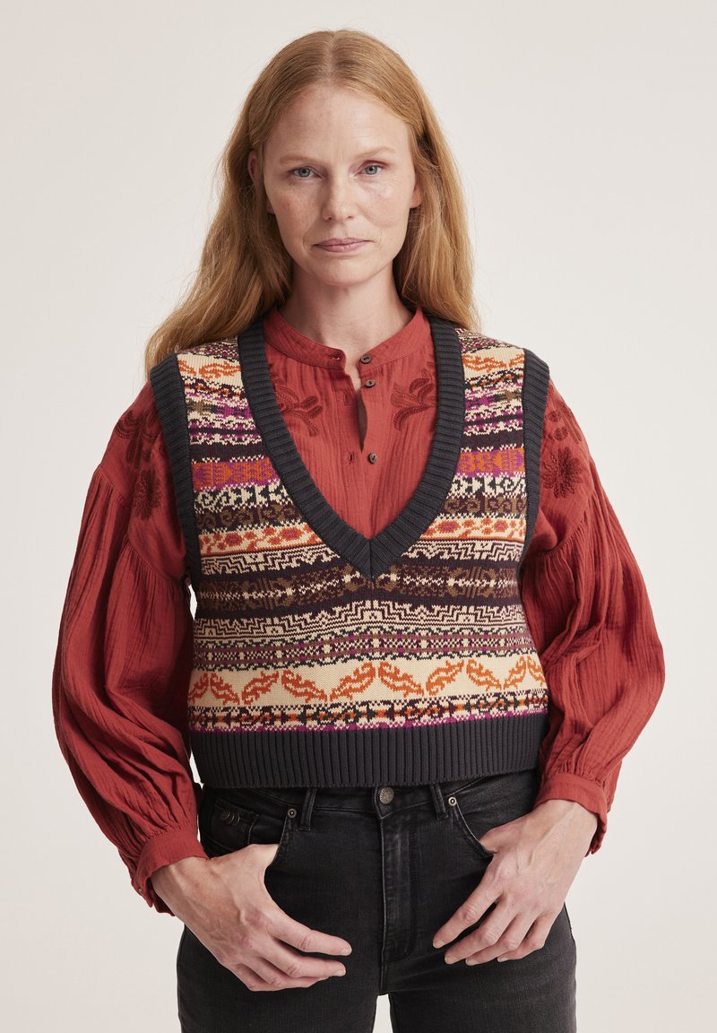 Odd Molly Print T-shirt - brown plum/brown - Zalando