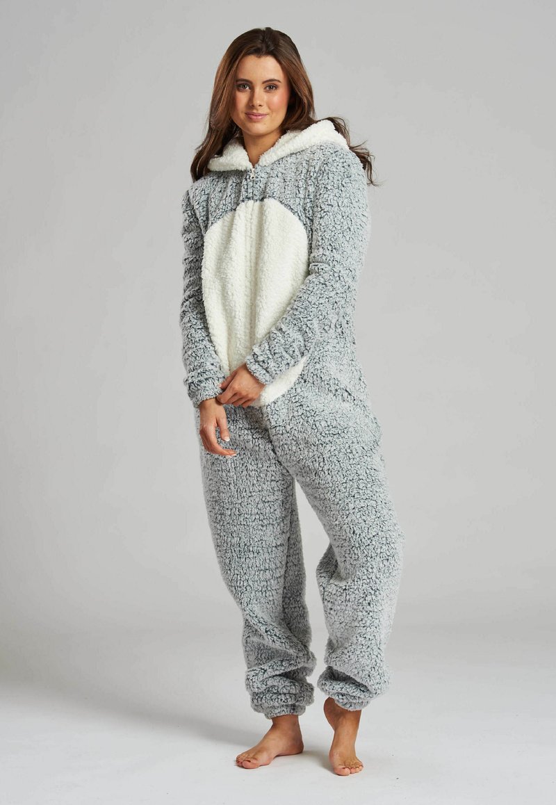 Loungeable PANDA SNOWTIP BORG ALL IN ONE - Pyjamas - grey/grå - Zalando.dk