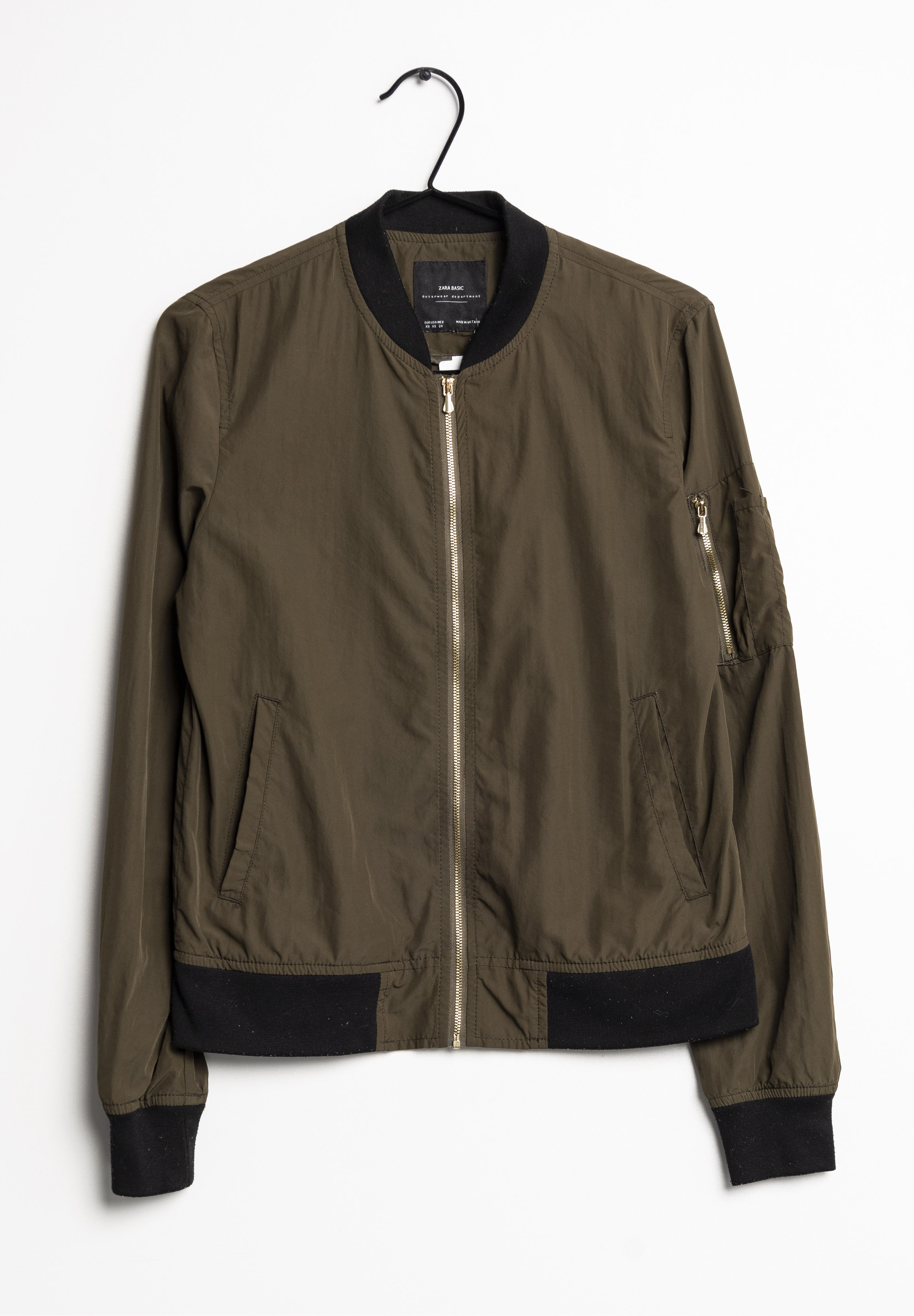Zara Bomberjacke green grun Pre owned Zalando