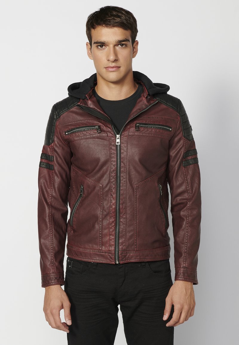Koroshi SKIN EFFECT - Giacca in similpelle - vino wine red/rosso ...