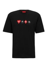 HUGO DOOBER - Nyomott mintás póló - black/fekete - Zalando.hu