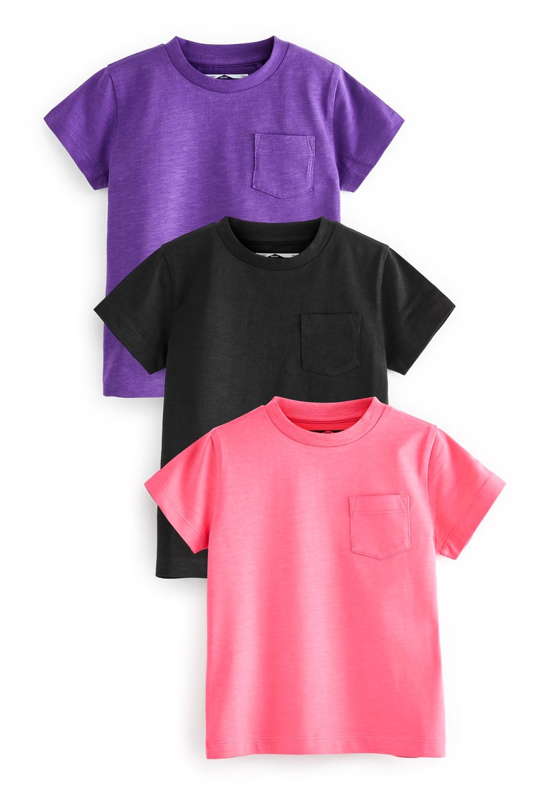 Next 3 PACK - T-Shirt basic - black/mehrfarbig - Zalando.at