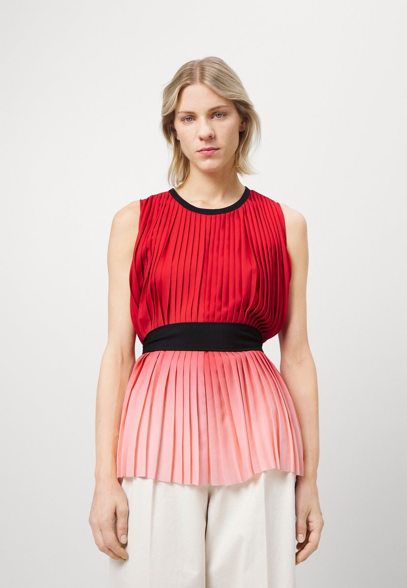 KARL LAGERFELD PLEATED OMBRE - Top - red gradient/rot - Zalando.de