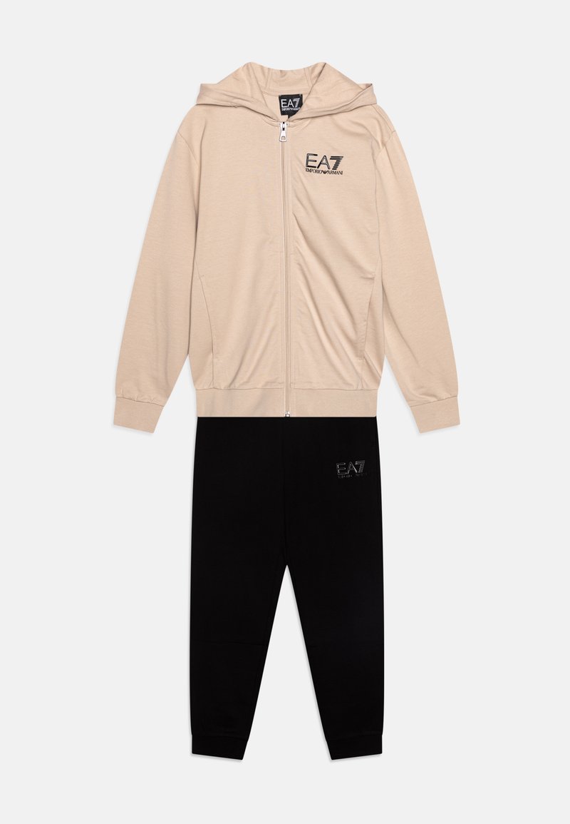 EA7 Emporio Armani TUTA SPORTIVA UNISEX SET - Training jacket - sand/black/sand - Zalando.ie