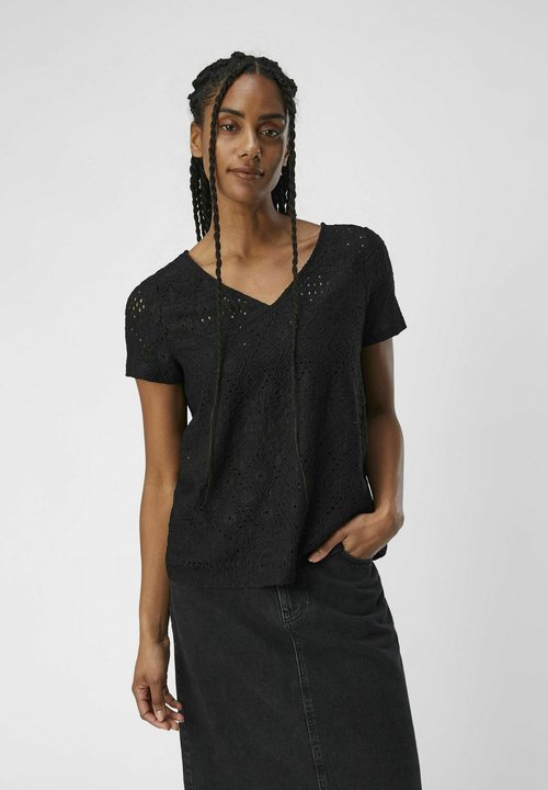 Object KURZARM - Blouse - black/zwart - Zalando.be