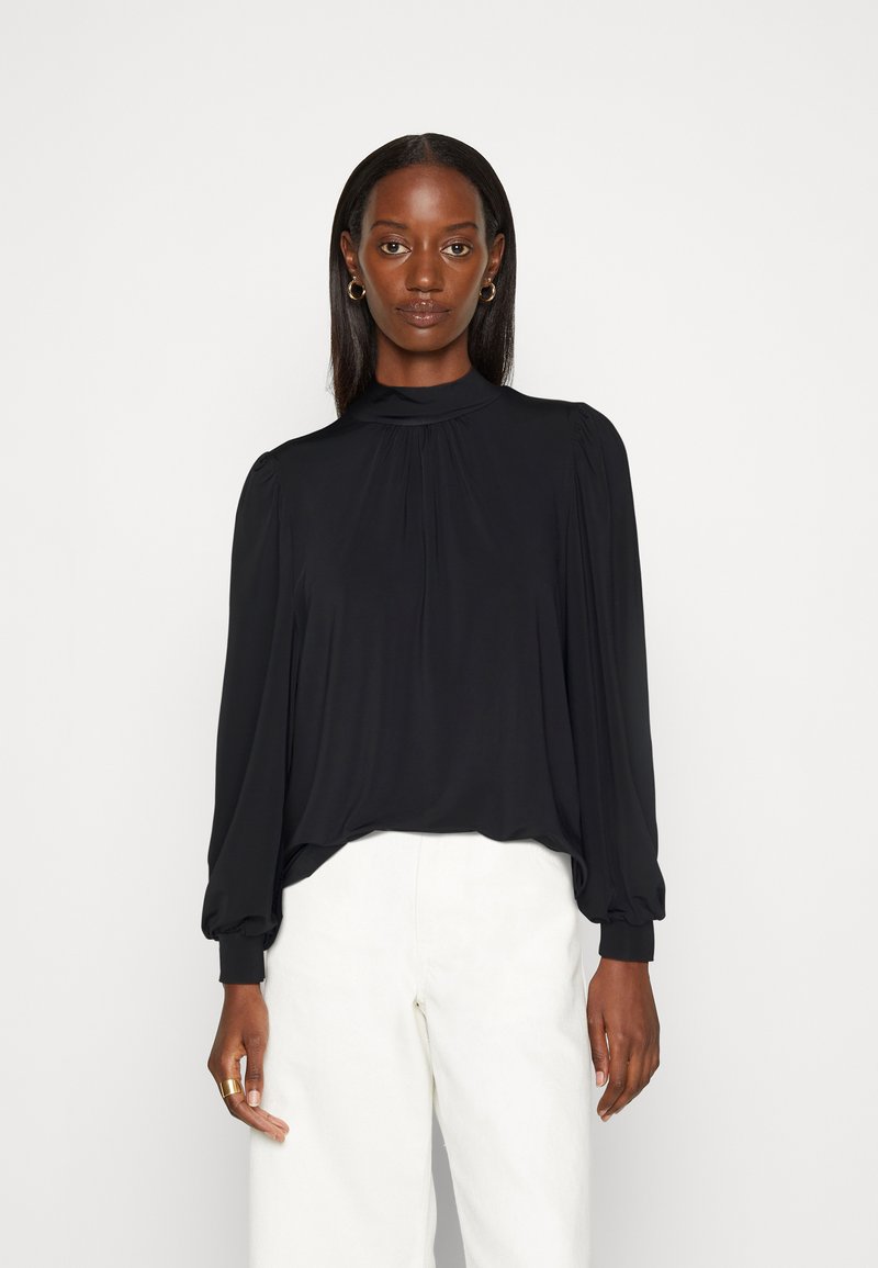 Selected Femme SLFSAYA HIGH NECK - Blusa - black/negro - Zalando.es