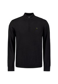 NO EXCESS TIMELESS BASICS HALF-ZIP - Jumper - black - Zalando