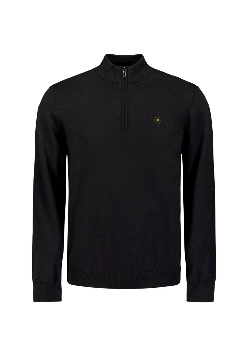 NO EXCESS TIMELESS BASICS HALF-ZIP - Trui - black/zwart - Zalando.nl