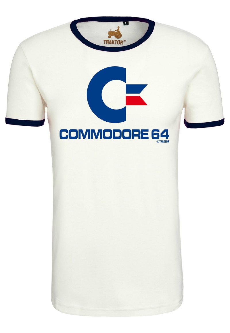 LOGOSHIRT COMMODORE - T-Shirt print - milchweiss dunkelblau/weiß - Zalando.de