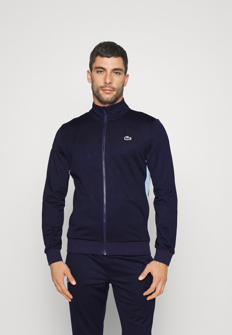 Lacoste Sport TRACK JACKET - Fleece jacket - navy blue/overview/dark ...