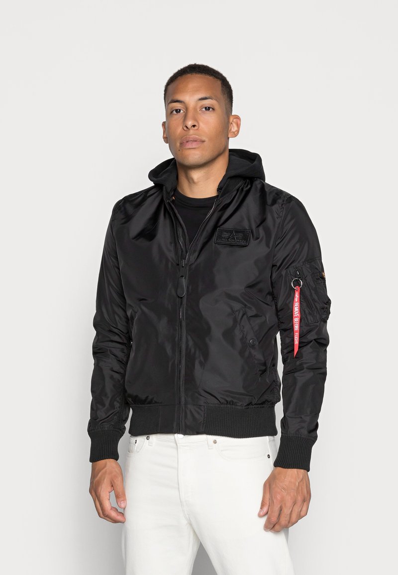 Alpha Industries MA-1 TT HOOD - Bomberjacke - black/schwarz - Zalando.de