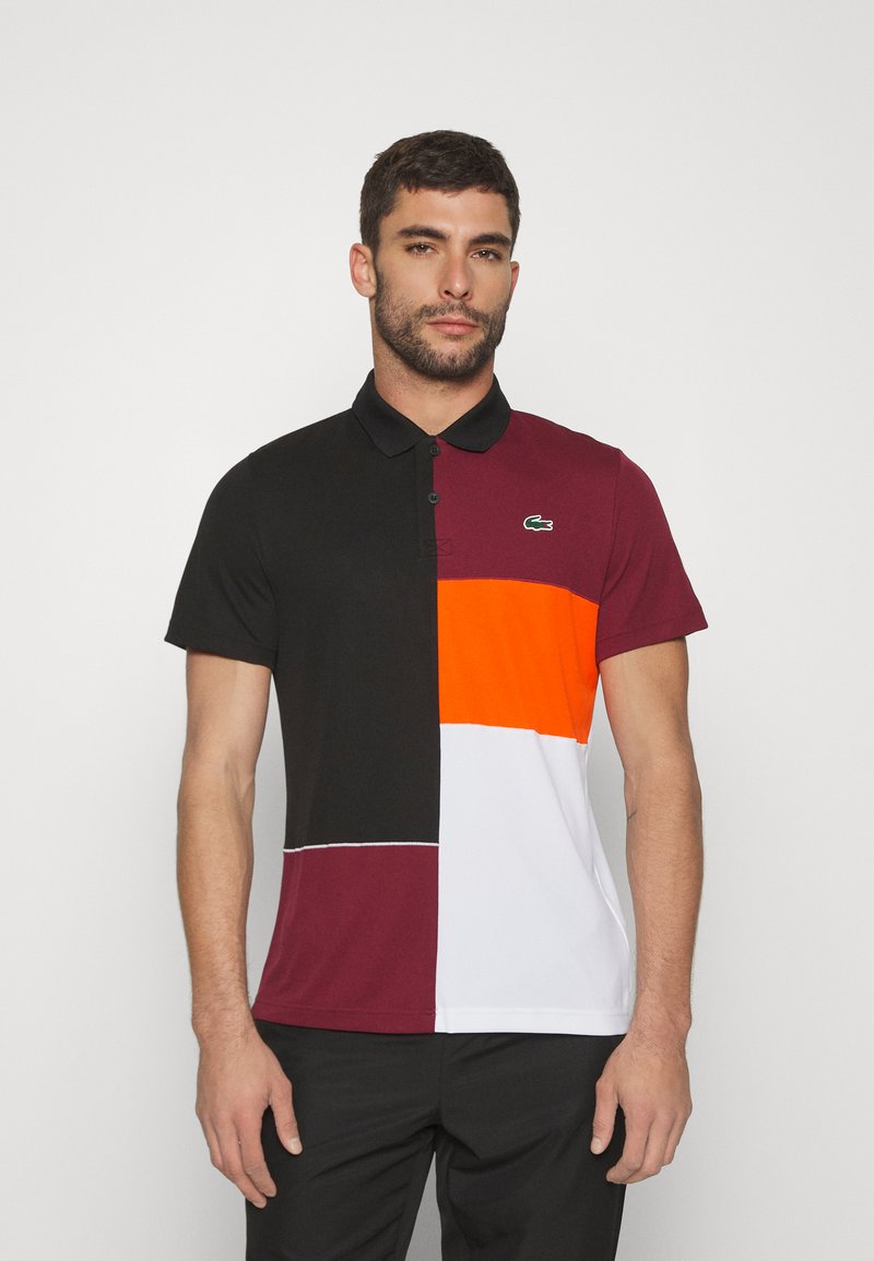 Lacoste Sport Tennis Tour Poloshirt Black Zin White Sunrise Schwarz